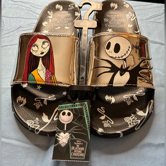 Disney | Shoes | Nightmare Before Christmas Tim Burtons Slide Sandals ...
